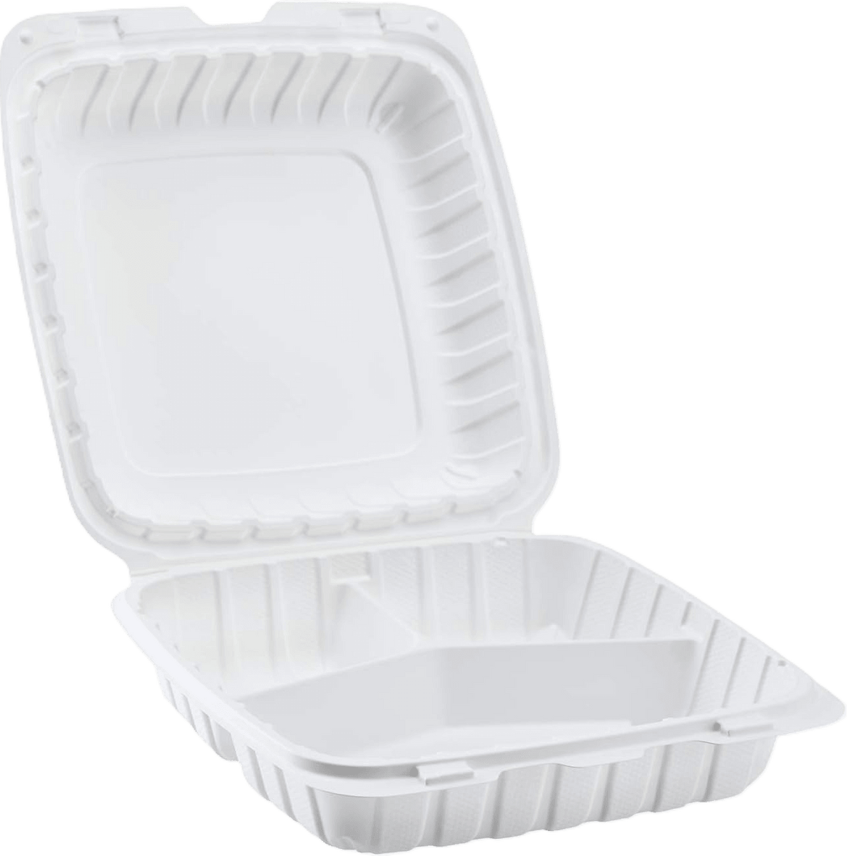 MFPP Hinged Container 7"x7"x3" 3-Compartment – R3Sales